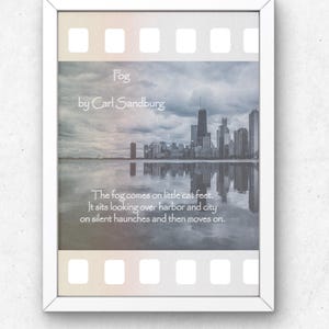Carl Sandburg 'fog' Poem Print: Literary Wall Art (digital Download) - Etsy
