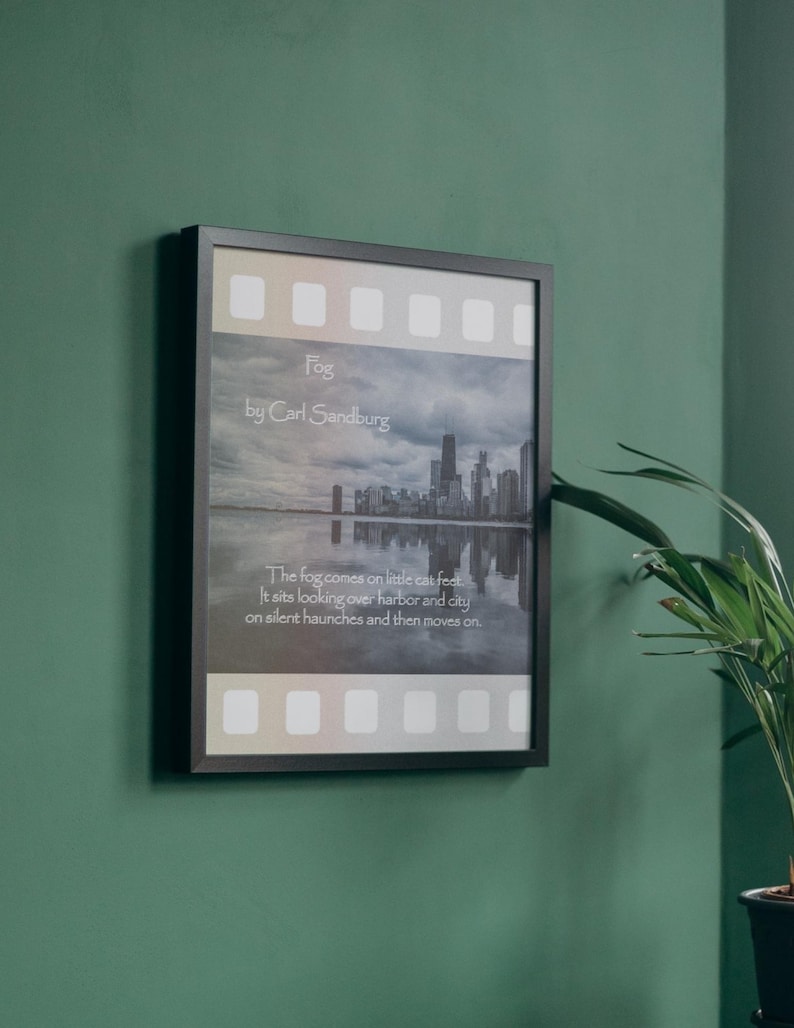 Fog Poem by Carl Sandburg. Printable Wall Decor. Literary Wall Art ...