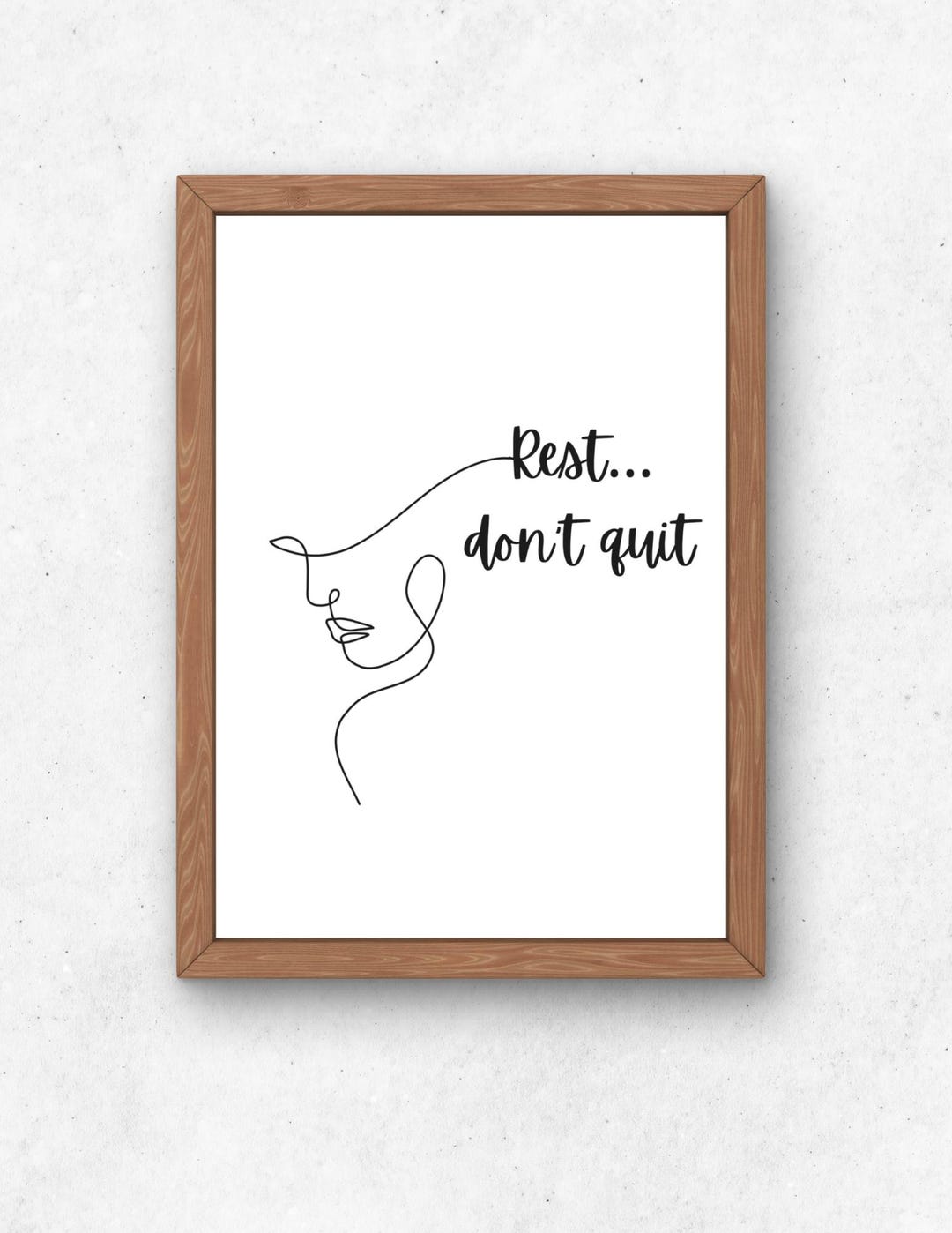 Rest Don't Quit Print: Mental Health Poster, Therapy Office Decor ...