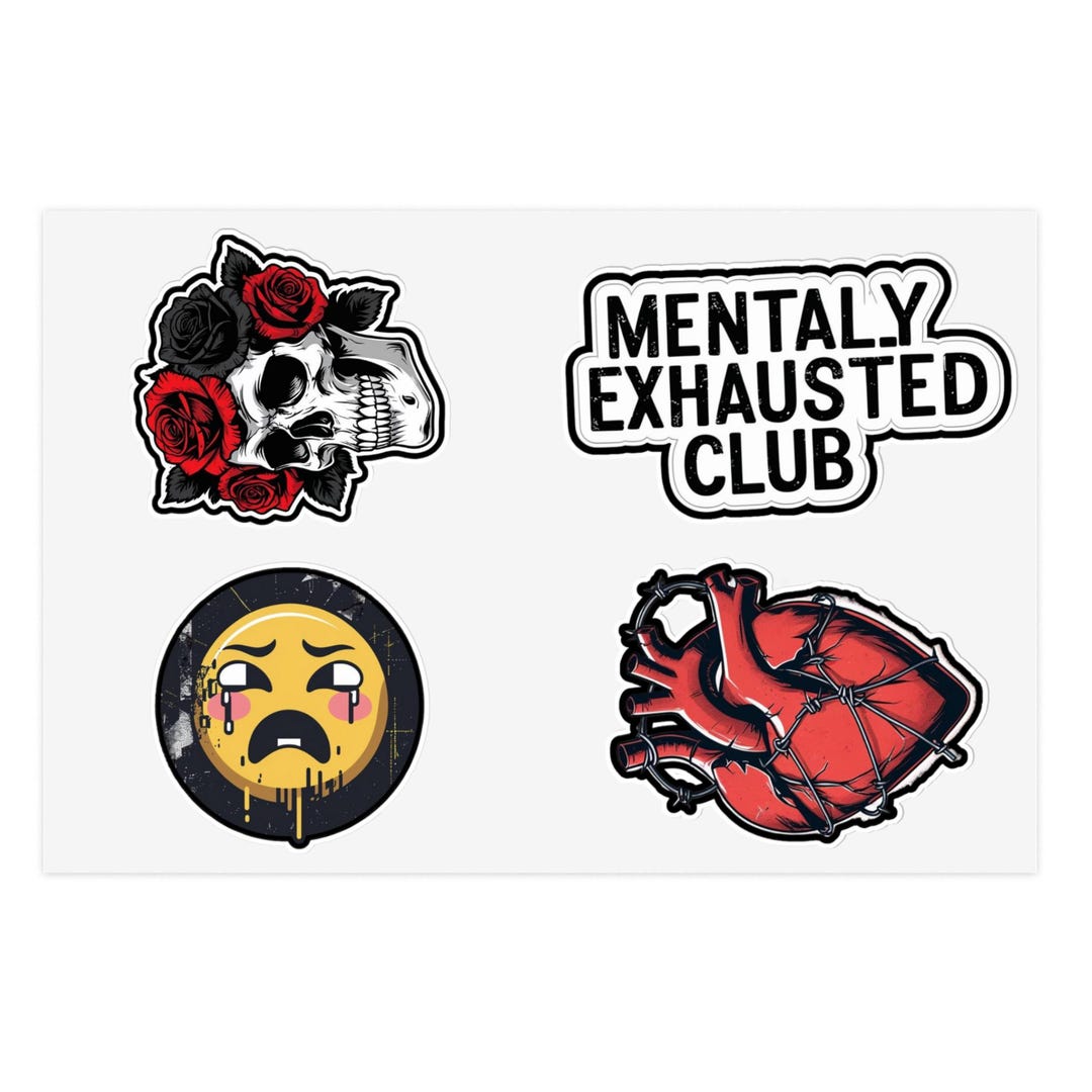 Mental Health Awareness Sticker Sheets, Funny Stickers, Laptop Decor ...