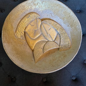 Extremely Rare and Stunning Vintage Jaru Expressionism Cubist Gold Tone ...