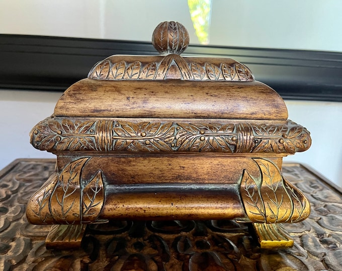 Magical Vintage Ornate Box With Claw Feet, FREE SHIPPING, Tarot Box ...