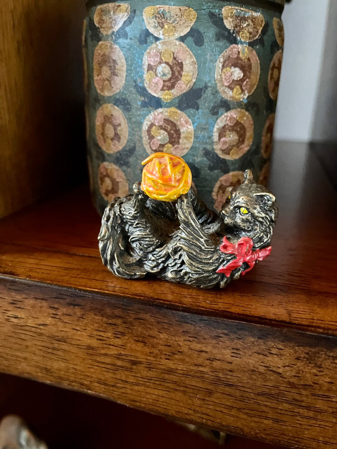 Curio Cat, Franklin Mint Cat, Description Card, Playful Cat, Vintage ...