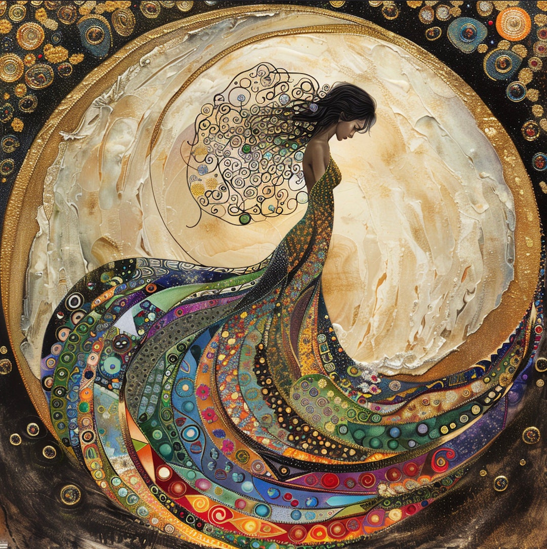 Mystical Artist, Goddess Who Create, Wall Hanging, Canvas Art, Original ...