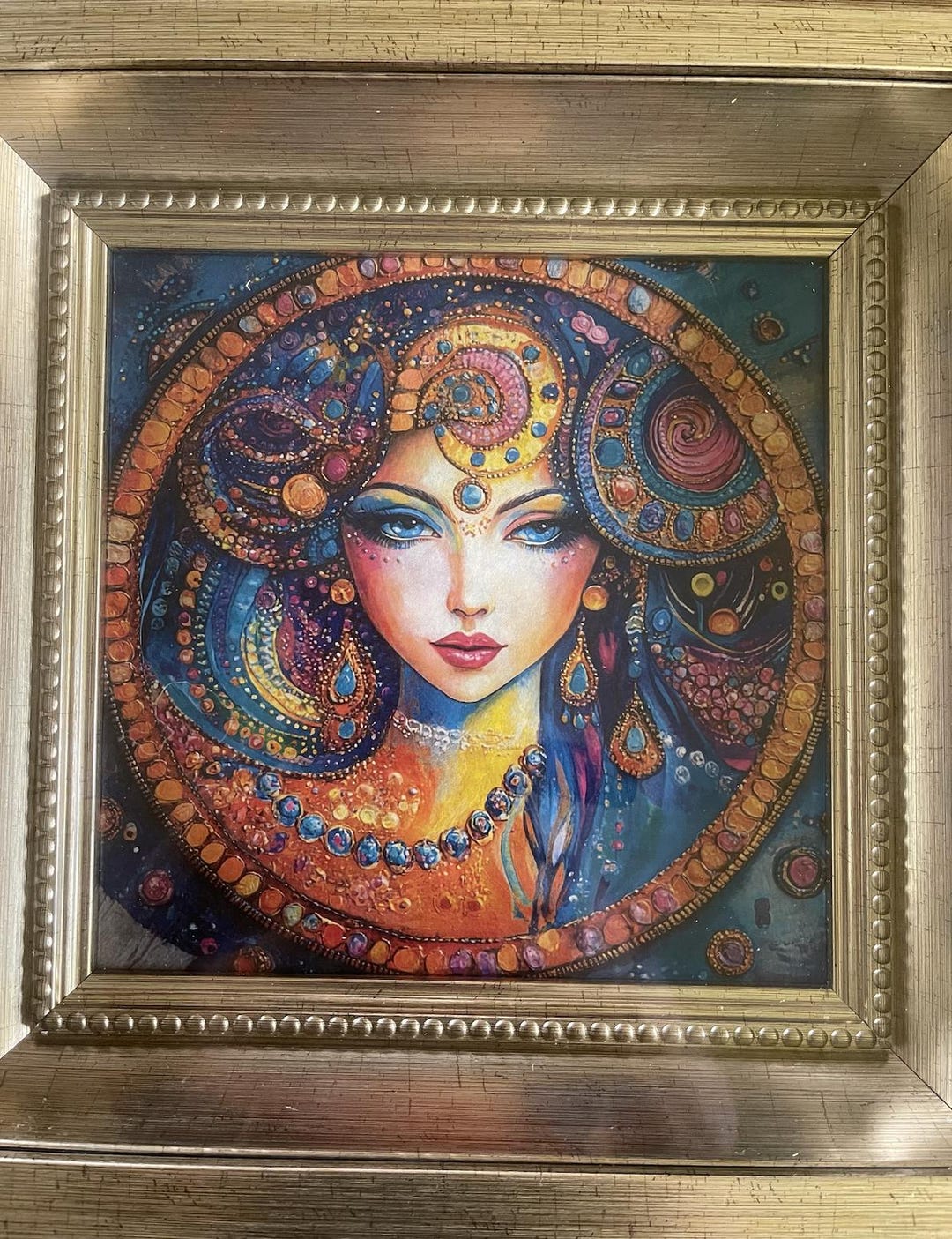 Goddess Art Print: "bliss" Decoupage Rice Paper in Shadow Box Frame - Etsy