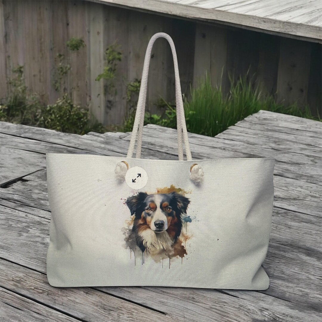 Watercolor Dog Print Weekender Bag: Pet Travel Tote, Stylish Gym Bag - Etsy