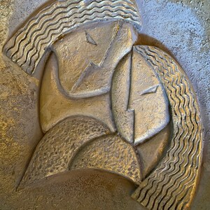 Extremely Rare and Stunning Vintage Jaru Expressionism Cubist Gold Tone ...