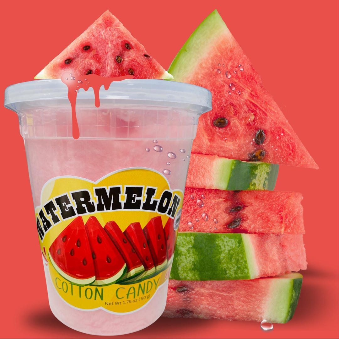 Watermelon Cotton Candy Watermelon Flavor Candy Summertime Fruit ...
