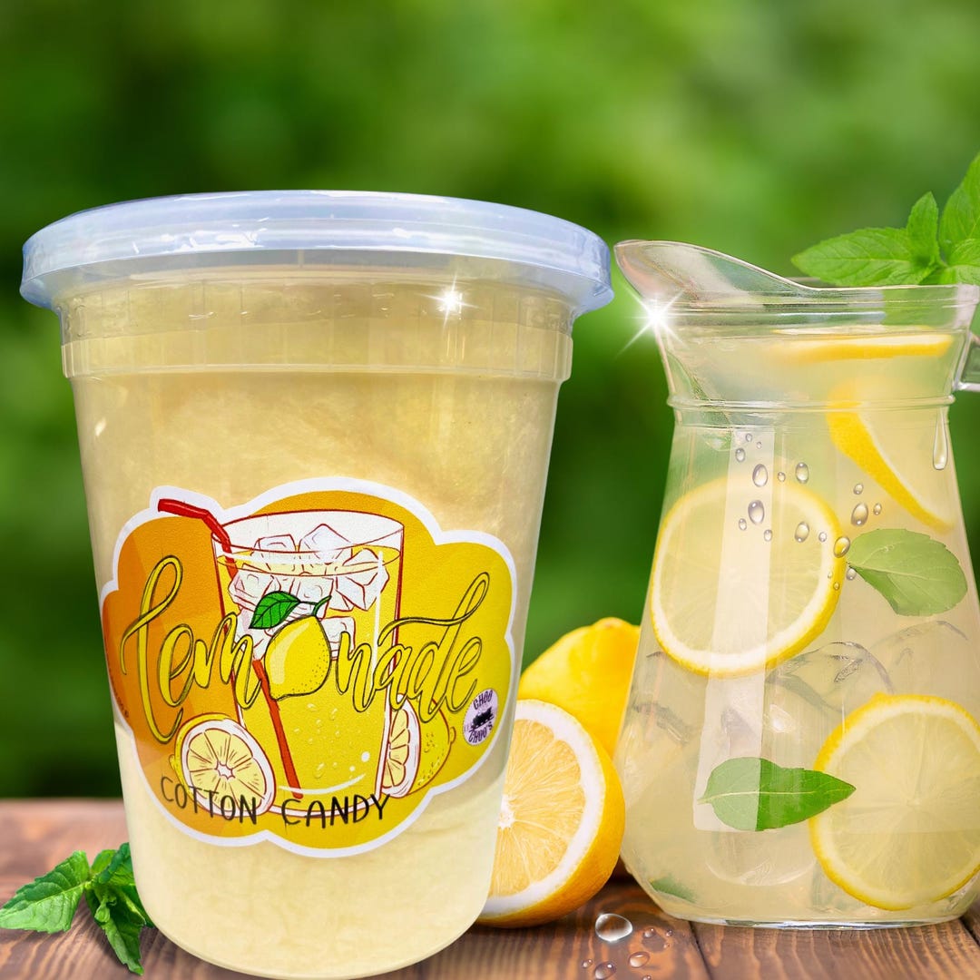 Lemonade Cotton Candy Yellow Cotton Candy Party Lemon Themed Event ...