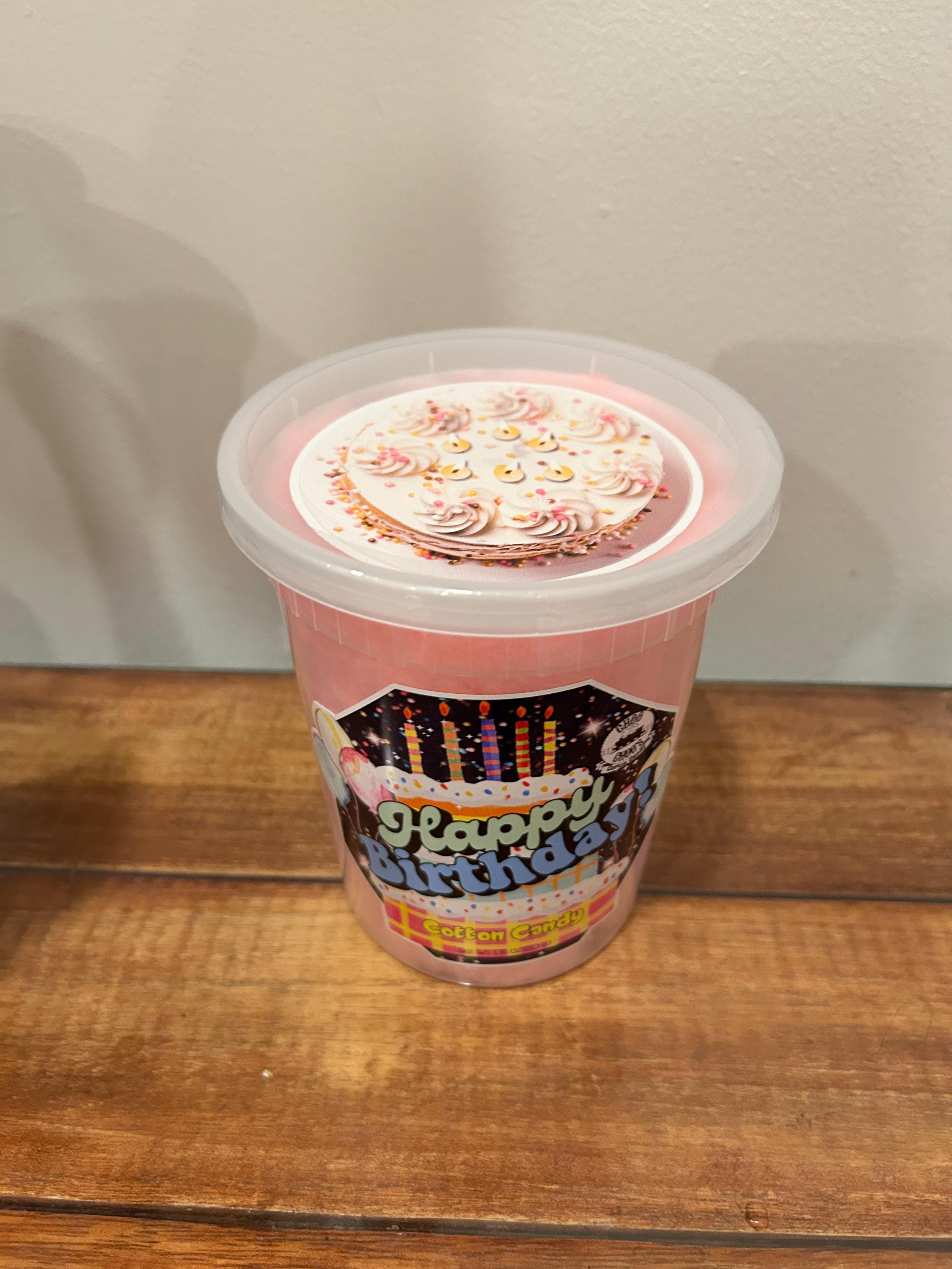 Happy Birthday Cotton Candy Birthday Gift Happy Birthday Party Favors ...