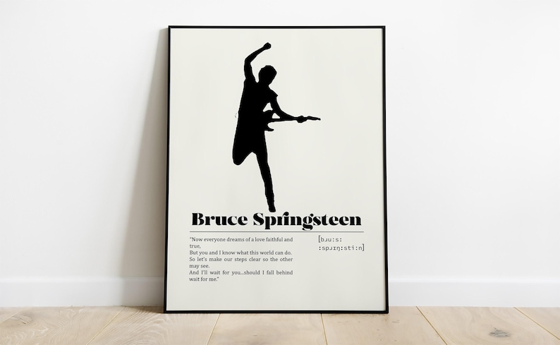 Bruce Springsteen Poster Minimalist Music Poster Vintage Retro Art ...