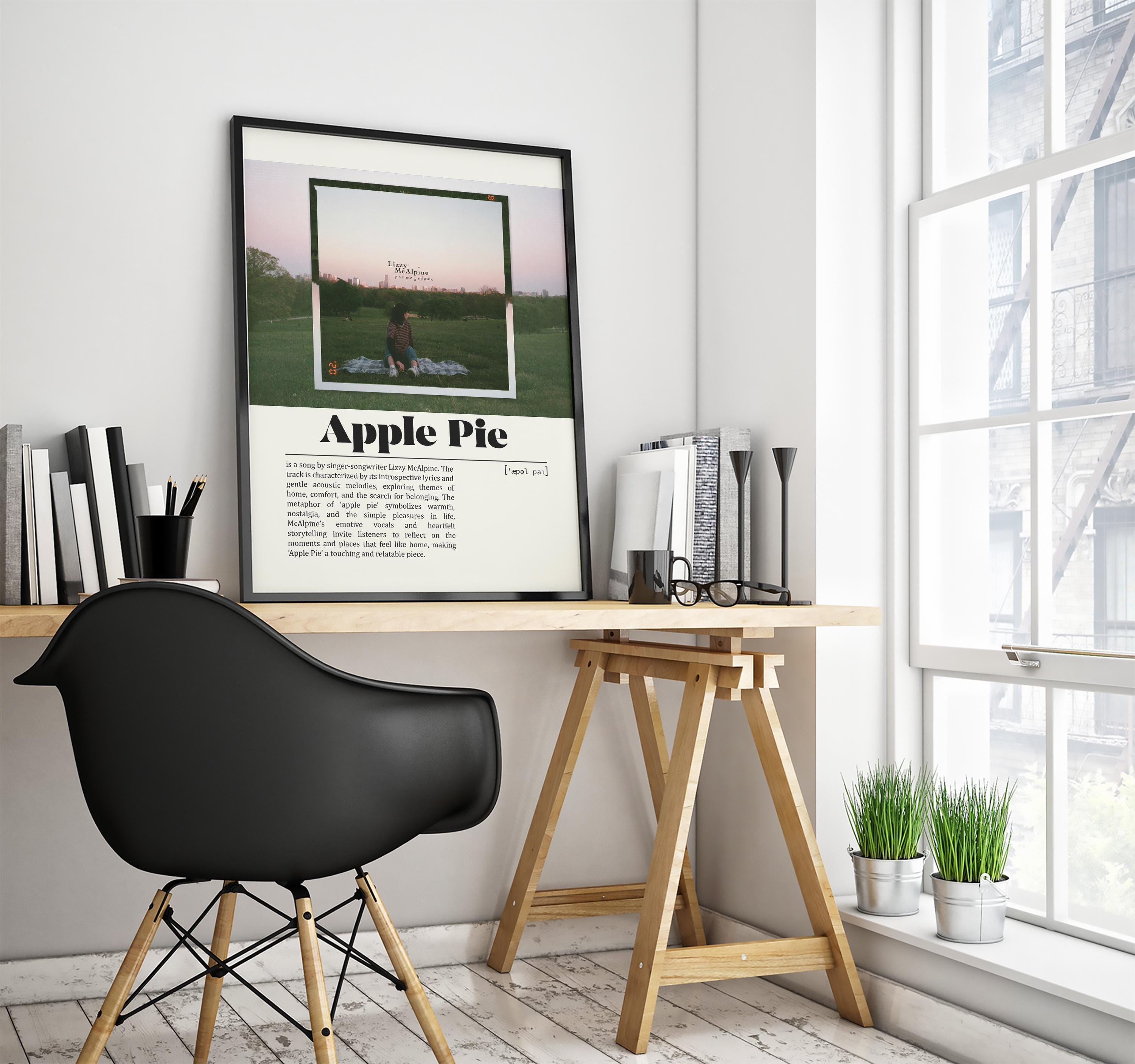 Lizzy Mcalpine Apple Pie Poster Minimalist Music Poster Vintage Retro ...