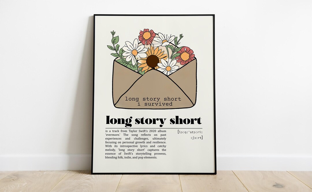 Taylor Swift Long Story Short Poster Minimalist Music Poster Vintage ...