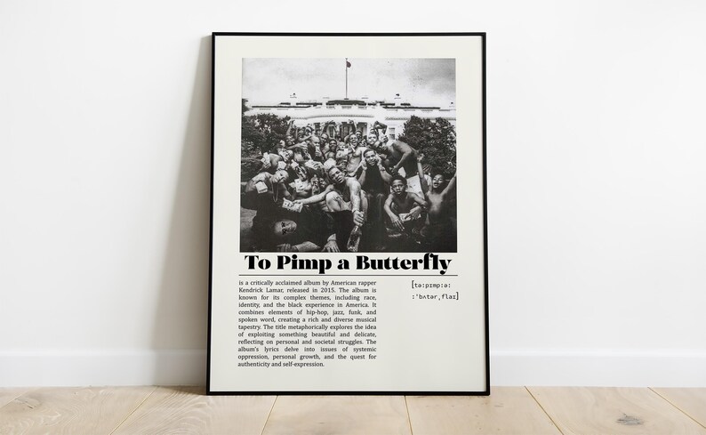 Kendrick Lamar to Pimp a Butterfly Poster Minimalist Music Poster ...