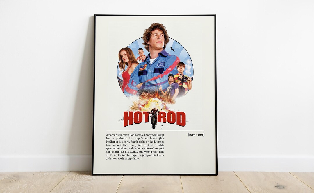 Hot Rod Poster Akiva Schaffer Movie Poster Minimalist Movie Poster ...