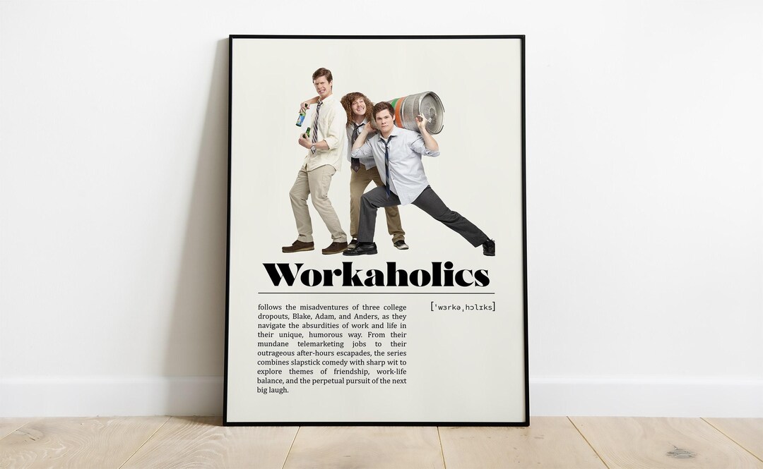 Workaholics Poster Minimalist TV Series Poster Vintage Retro Art Print ...
