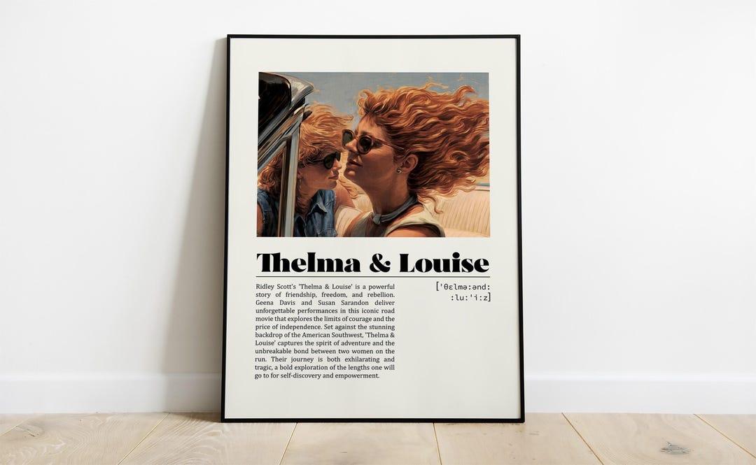 Thelma and Louise Poster Ridley Scott Minimalist Movie Poster Vintage ...