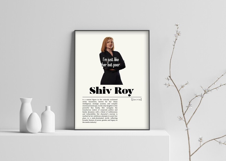 Shiv Roy Succession Minimalist TV Series Poster Vintage Retro Art Print ...