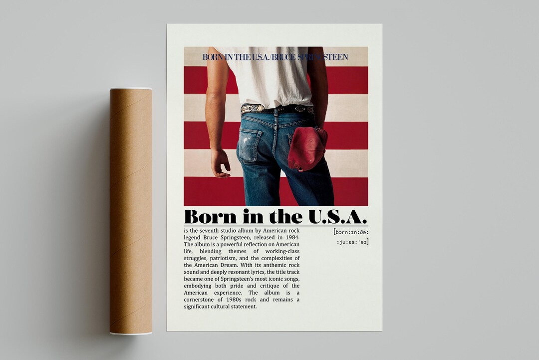 Bruce Springsteen Born in the U.S.A. Poster Minimalist Music Poster ...