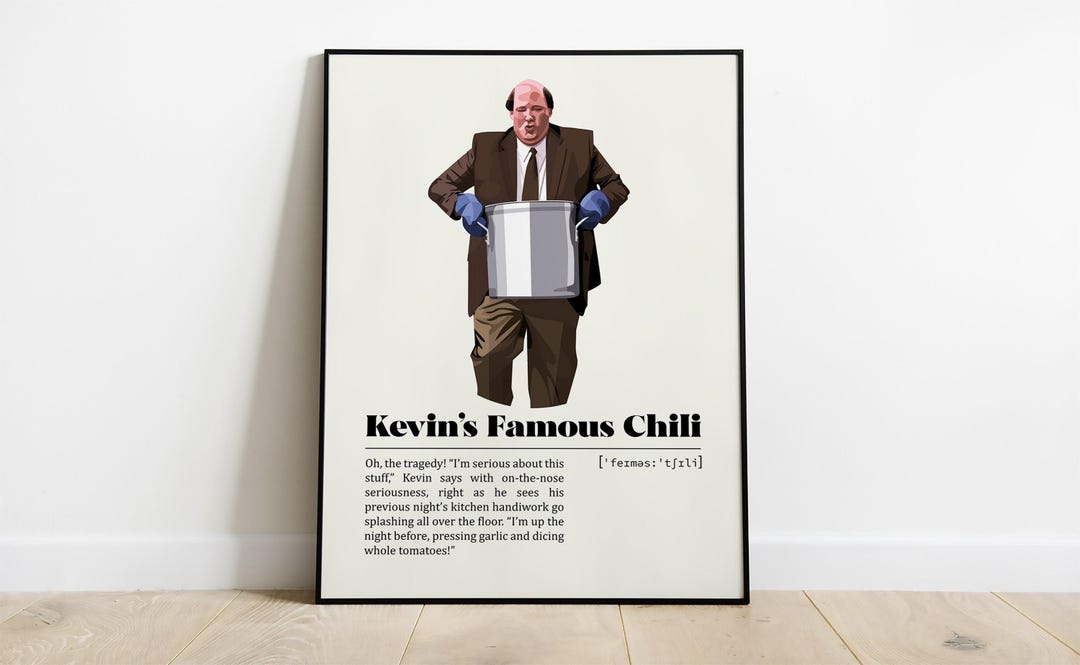 The Office Kevin's Famous Chili Minimalist TV Series Poster Vintage ...