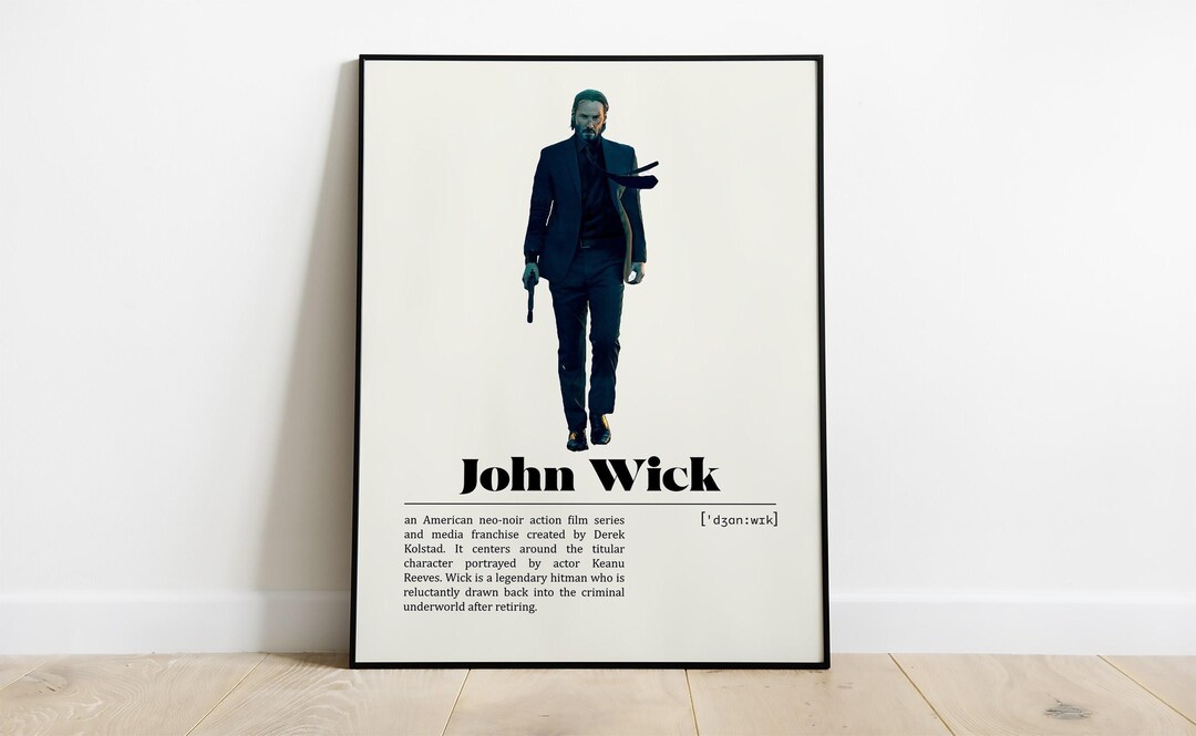 John Wick Chad Stahelski Movie Poster Minimalist Movie Poster Vintage ...