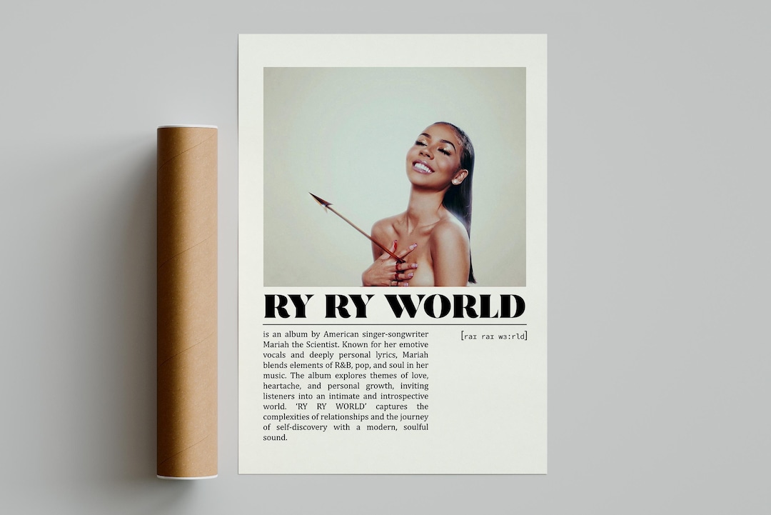 Mariah the Scientist RY RY WORLD Poster Minimalist Music Poster Vintage ...