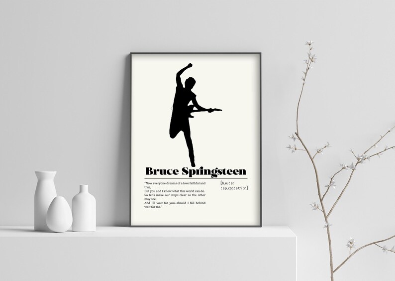 Bruce Springsteen Poster Minimalist Music Poster Vintage Retro Art ...
