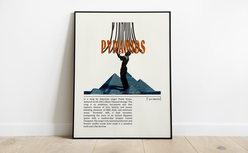Frank Ocean Pyramids Poster Minimalist Music Poster Vintage Retro Art ...
