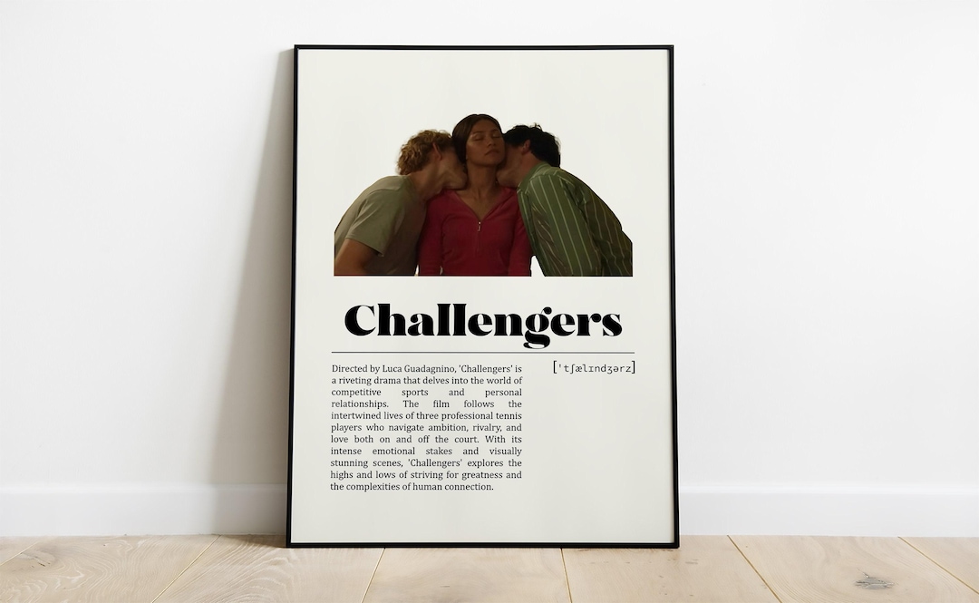 Challengers Poster Luca Guadagnino Minimalist Movie Poster Vintage ...