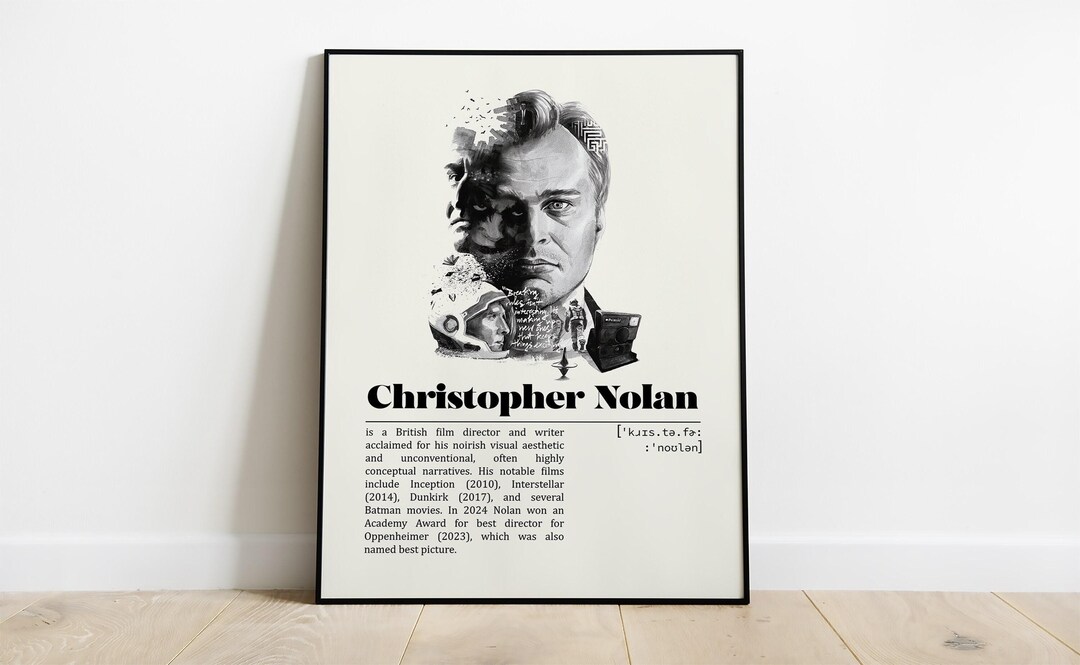 Christopher Nolan Poster Movie Poster Minimalist Movie Poster Vintage ...