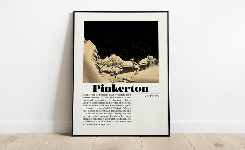 Weezer Pinkerton Poster Minimalist Music Poster Vintage Retro Art Print ...