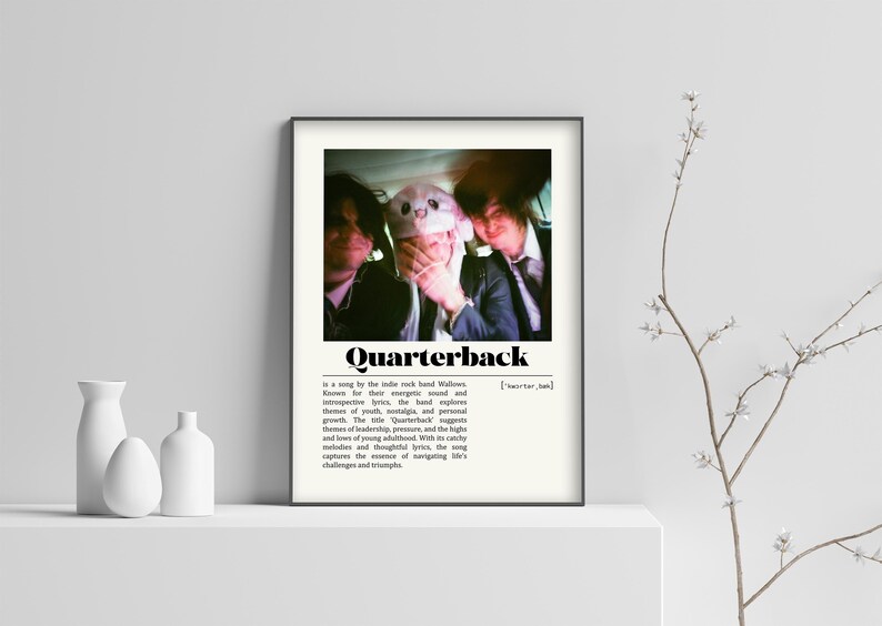 Wallows Quarterback Poster Minimalist Music Poster Vintage Retro Art ...