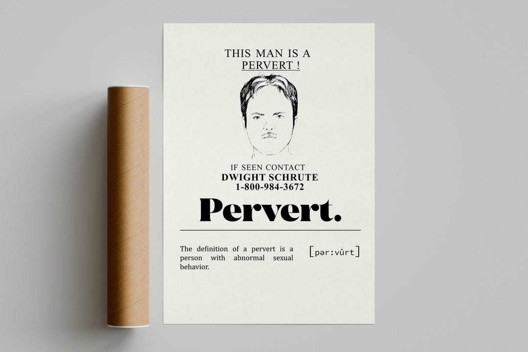 The Office Pervert Minimalist TV Series Poster Vintage Retro Art Print ...