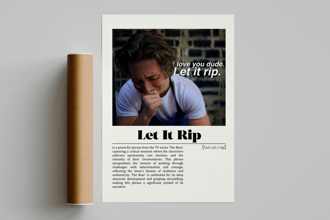 The Bear Let It Rip Christopher Storer Minimalist TV Series Poster ...
