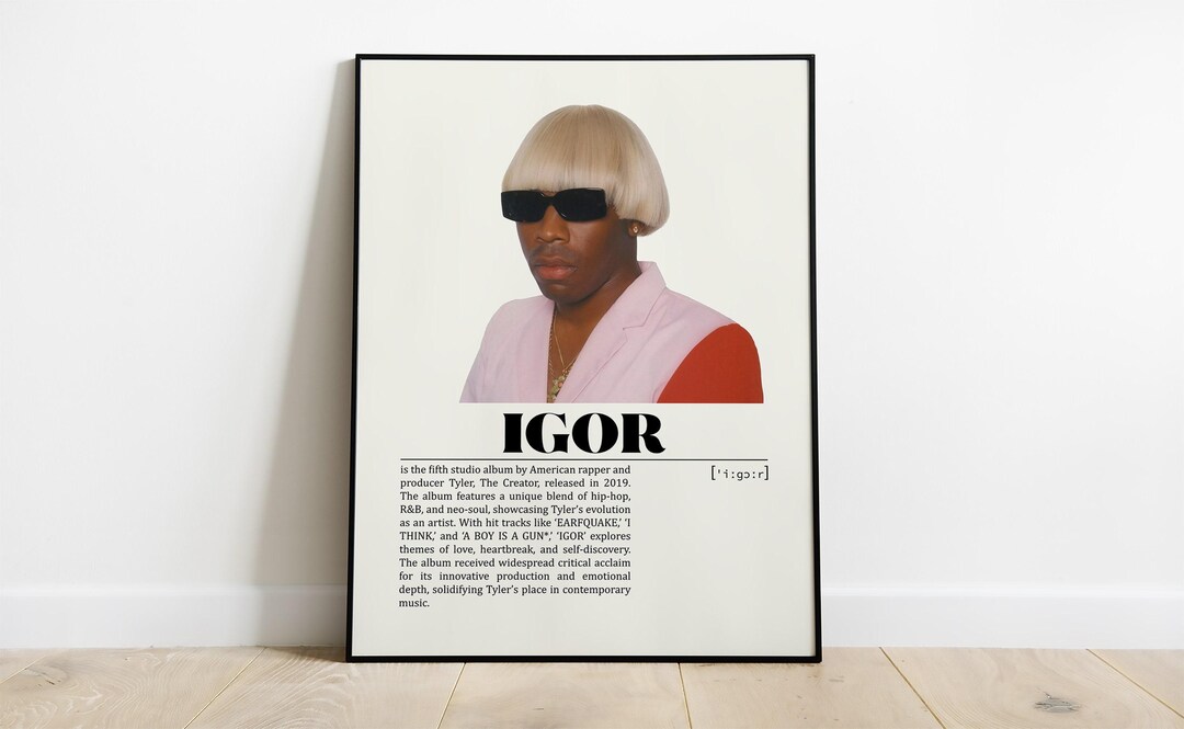 Tyler, the Creator IGOR Poster Minimalist Music Poster Vintage Retro ...