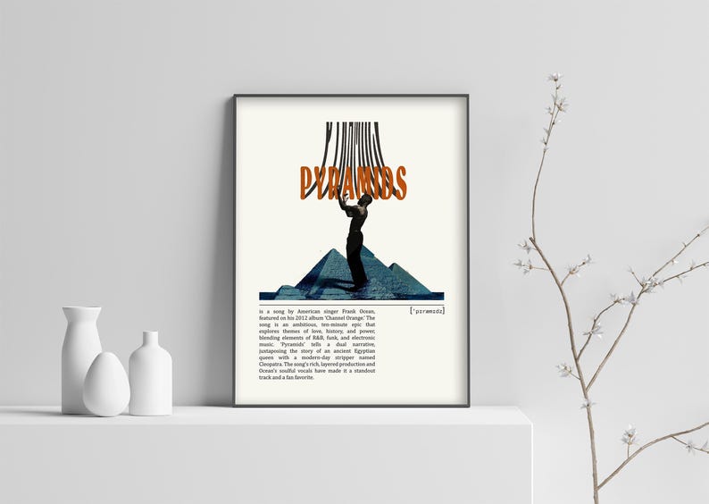 Frank Ocean Pyramids Poster Minimalist Music Poster Vintage Retro Art ...
