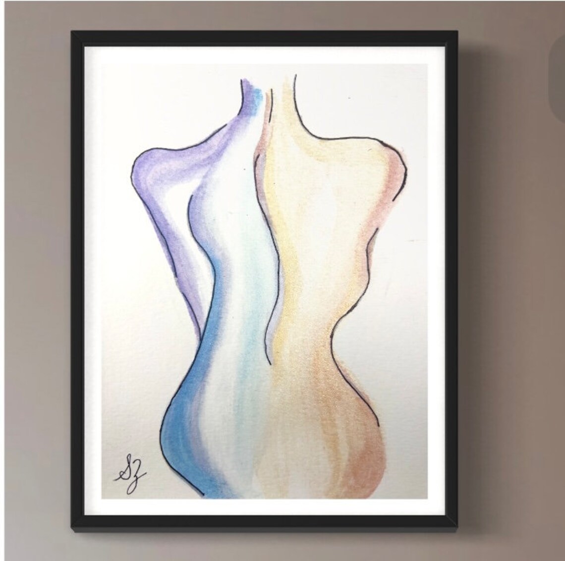 Curvy Back Minimalist Wall Art Digital Download - Etsy