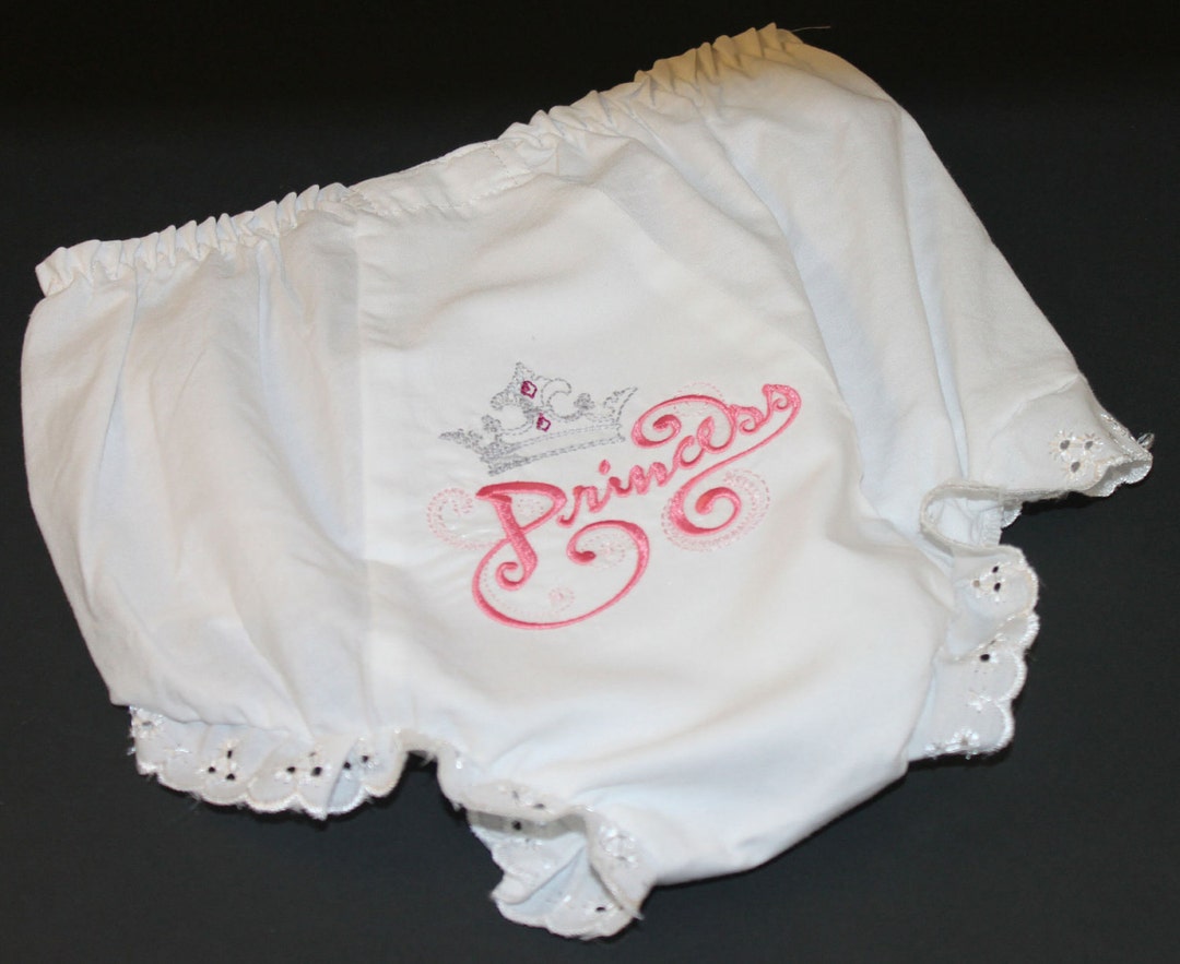 Princess Embroidered Baby Bloomer Diaper Cover - Etsy