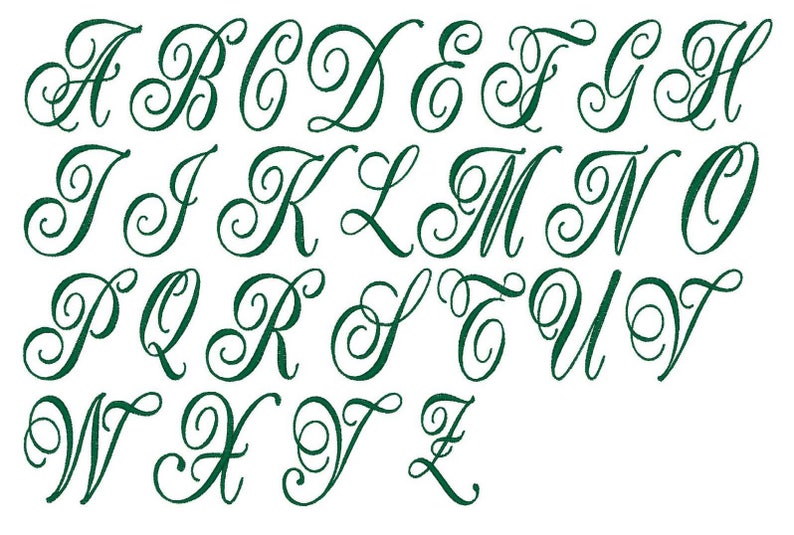 Single Initial Script Monogram Embroidered Cotton Drawstring - Etsy