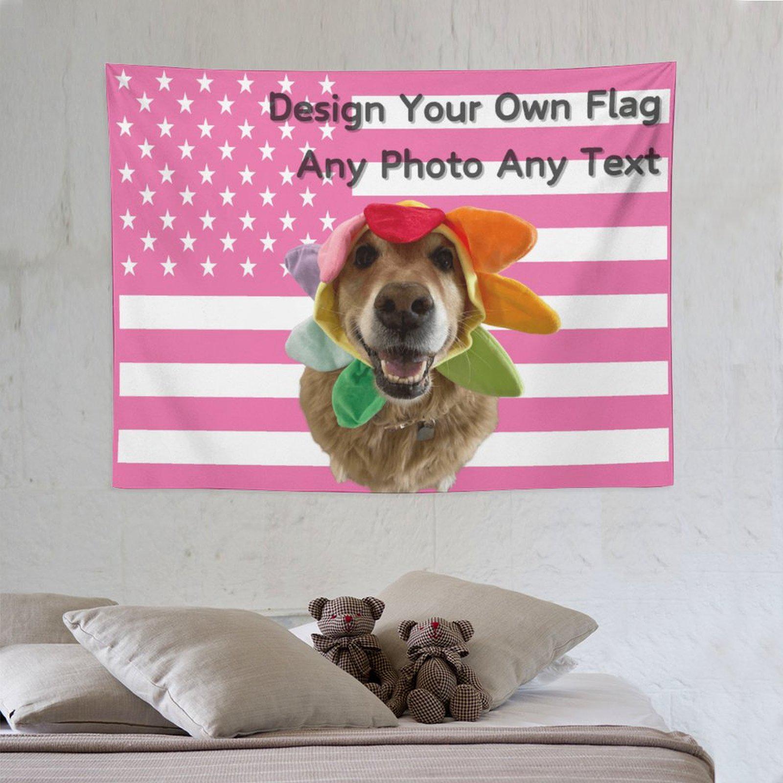 Custom Pink American Flag Tapestry ，american Flag Decor, Custom USA ...