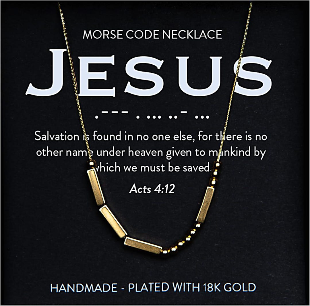 Jesus Acts 4:12 Christian Morse Code Necklace for Her | Women’s ...