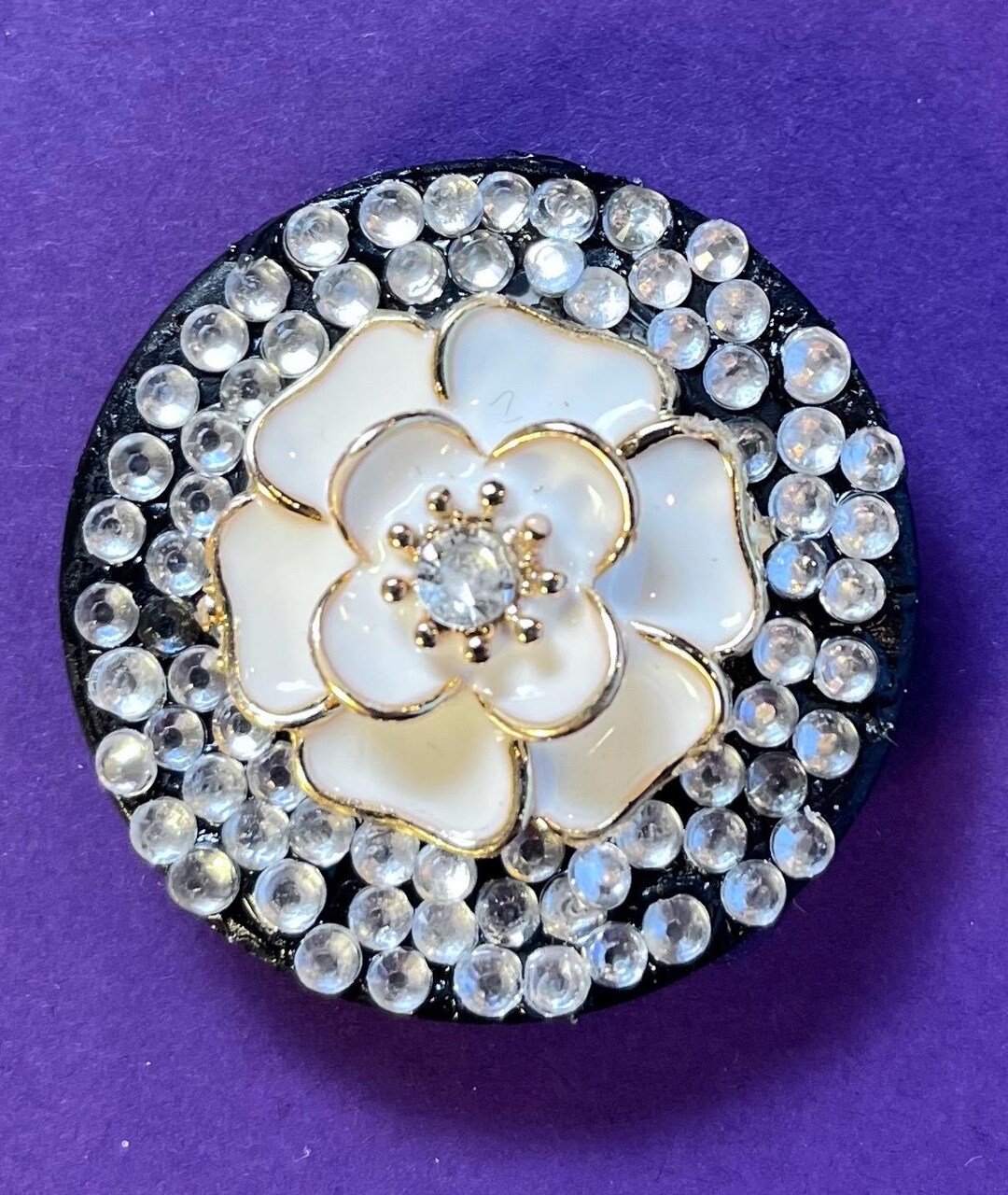 Rose Enamel Pop Socket, White - Etsy