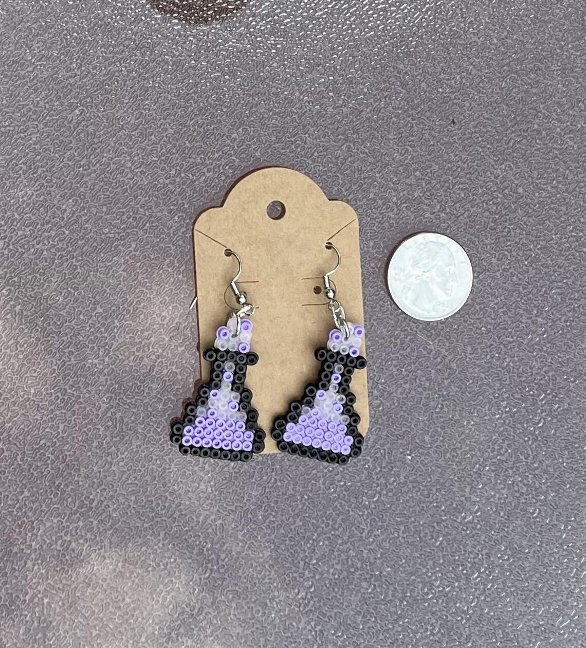 Beaker Earrings | Mini Perler Beads | Science Earrings - Etsy