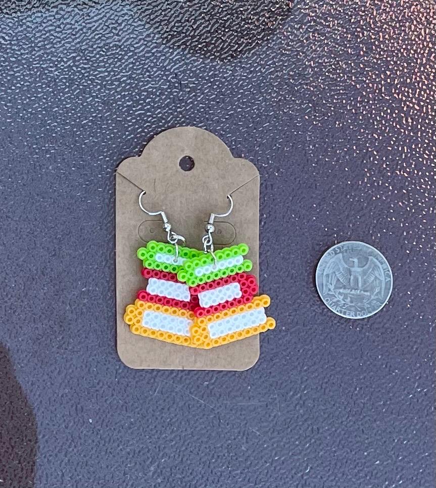 Book Lover Earrings | Mini Perler Beads | Book Lovers - Etsy