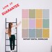 Large Monthly Wall Calendar Printable Bright, Undated Wall Calendar ...