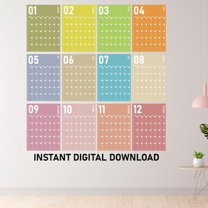 Large Monthly Wall Calendar A4 A3 Size, Undated Wall Calendar ...