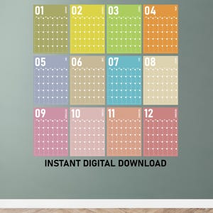 Large Monthly Wall Calendar A4 A3 Size, Undated Wall Calendar ...