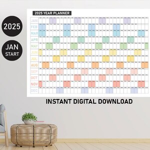2025 Large Year Wall Planner Landscape Colourful, This is the Year ...
