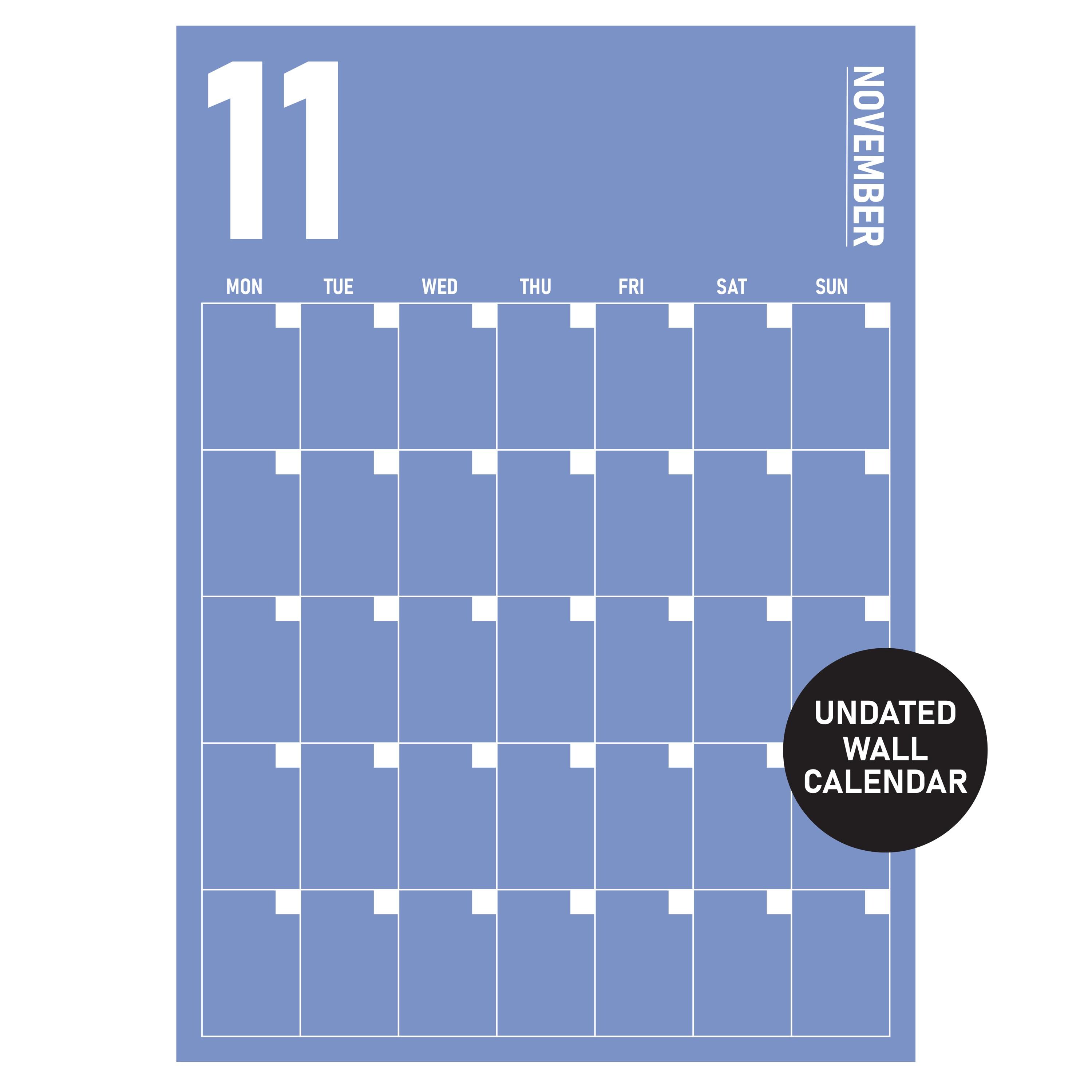 Large Monthly Wall Calendar A4 A3 Size, Undated Wall Calendar ...