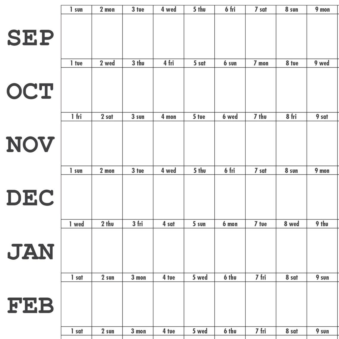 Academic Wall Calendar 2024-2025 Start September, School Year Planner ...